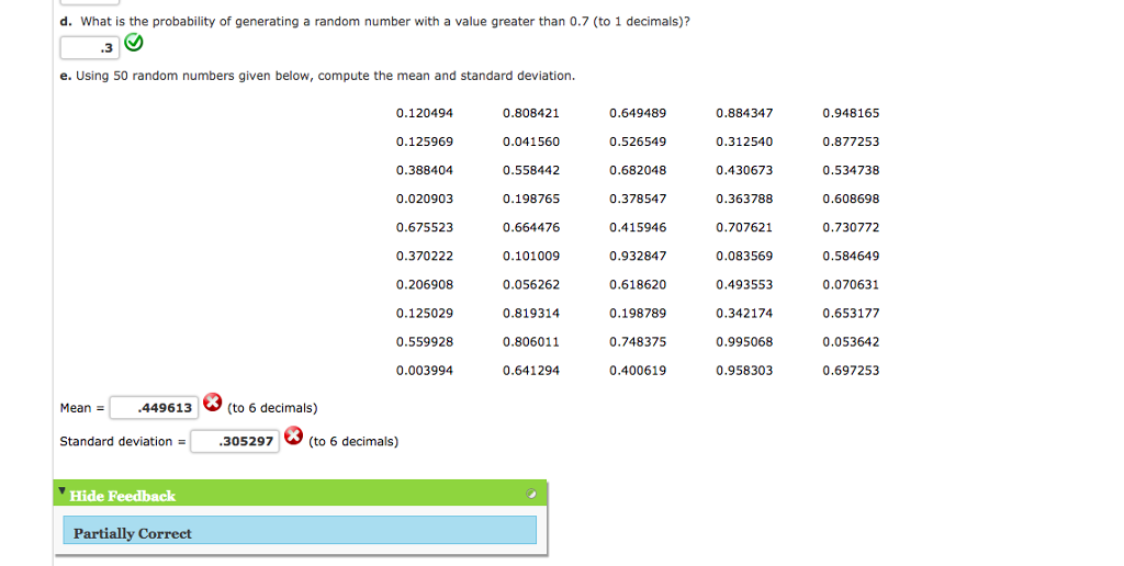 Solved d. What is the probability of generating a random | Chegg.com Solved d. What is the probability of generating a random | Chegg.com