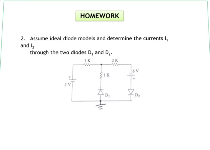 Solved 2. Assume ideal diode models and determine the | Chegg.com