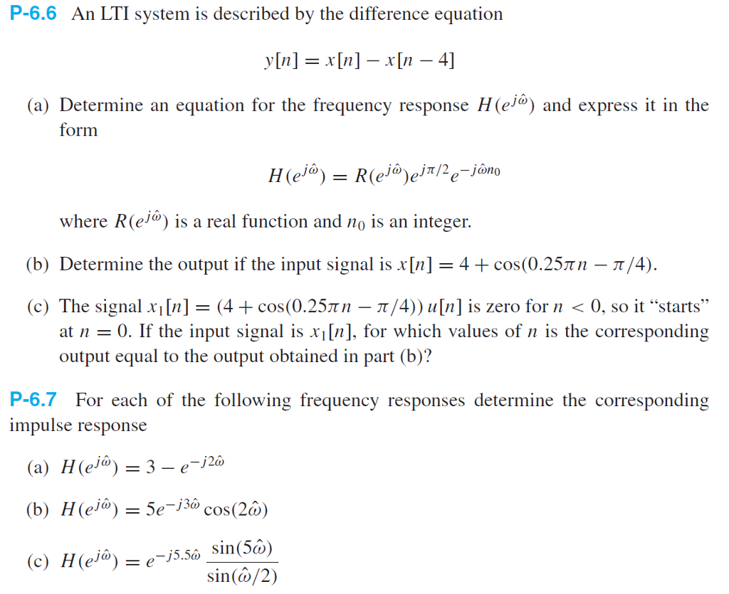 Solved An LTI system is described by the difference equation | Chegg.com