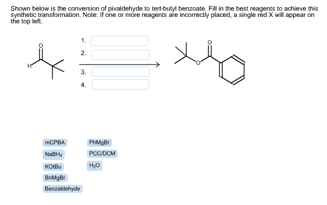 Solved Shown below is the conversion of pivaldehyde to | Chegg.com