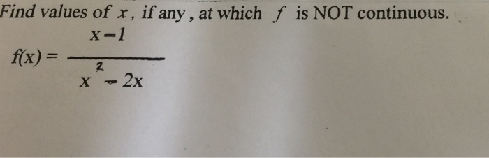 Solved Find values of x, if any, at which f is NOT | Chegg.com