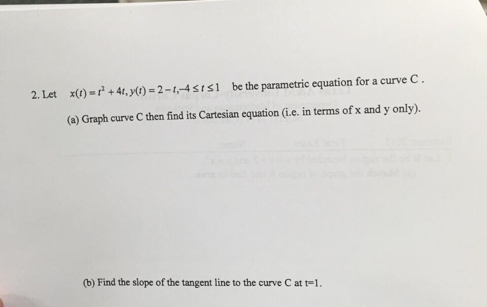 Core 4 Parametric Equations 2