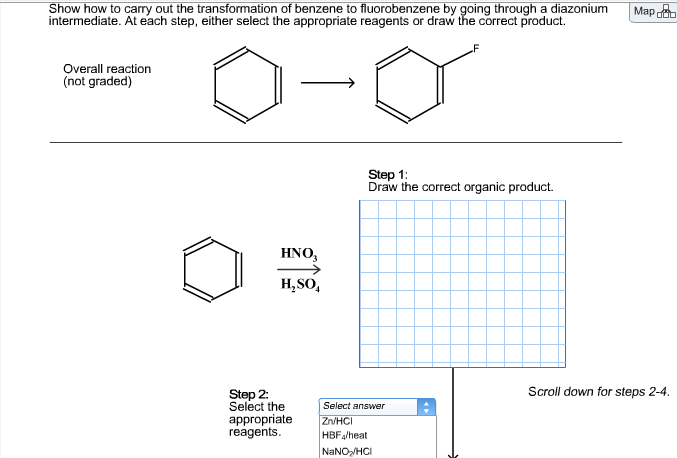 Solved Show how to carry out the transformation of benzene | Chegg.com
