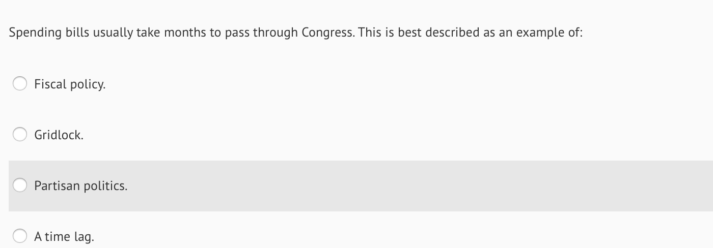 Solved A fiscal policy that reduces taxes or increases | Chegg.com