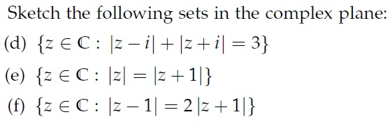 Solved Sketch the following sets in the complex plane: {z | Chegg.com