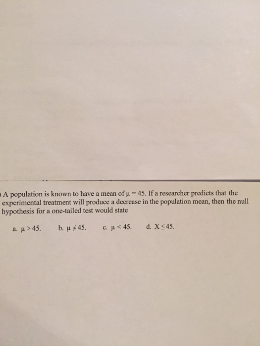 Solved A population is known to have a mean of mu = 45. If a | Chegg.com