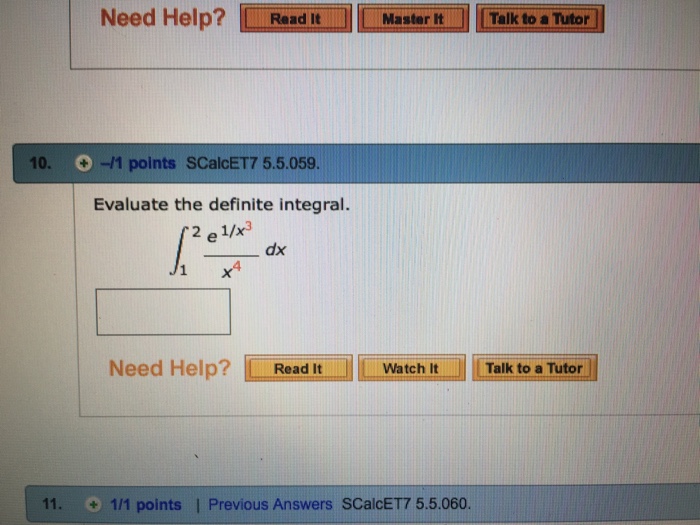 Solved Evaluate the definite integral. integral_1^2 | Chegg.com