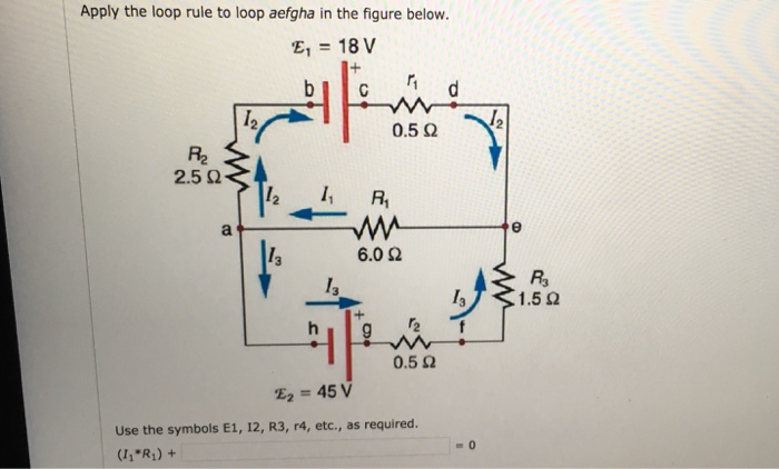 Solved: Apply The Loop Rule To Loop Aefgha In The Figure B... | Chegg.com