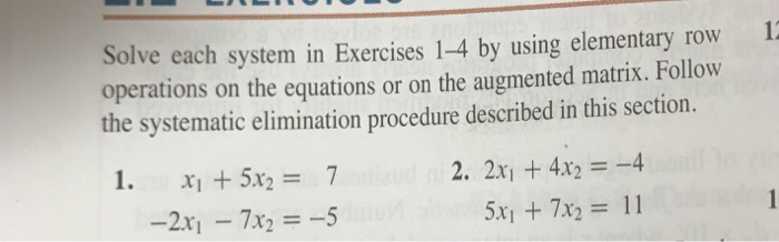 Solved Solve each system in Exercises 1-4 by using | Chegg.com