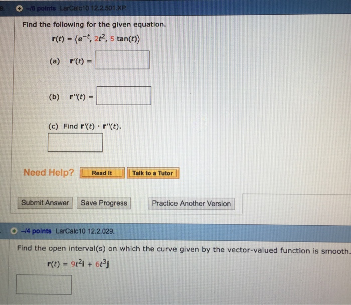 Solved Find the following for the given equation. r(t) = | Chegg.com