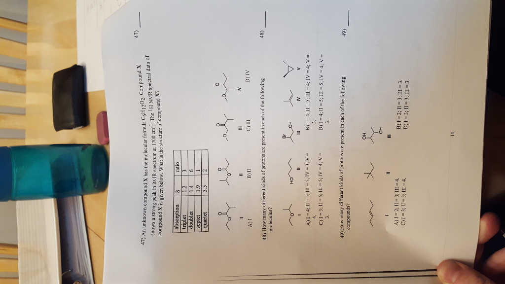 Solved An unknown compound X has the molecular formula C_ | Chegg.com
