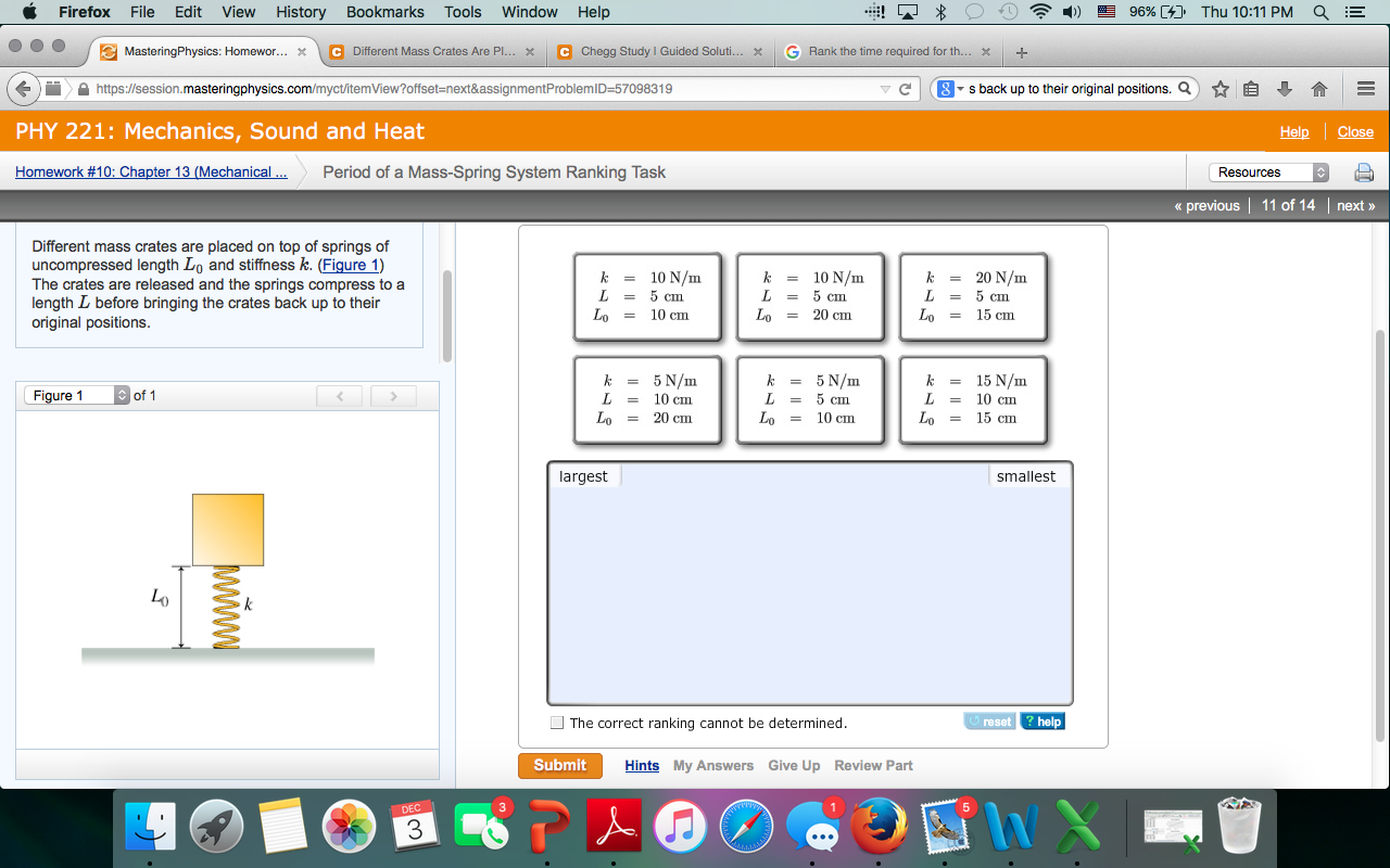 Solved Period of a Mass-Spring System Ranking Task Different | Chegg.com