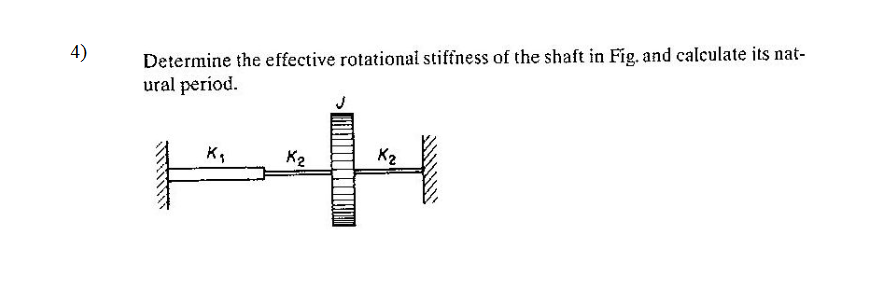 Solved 4 Determine The Effective Rotational Stiffness Of The