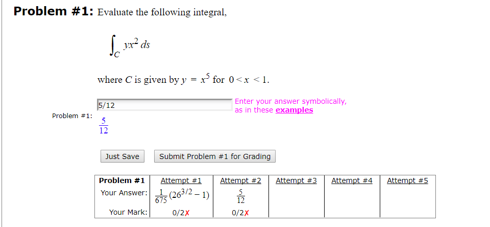 Solved Problem #1: Evaluate the following integral, vx ds | Chegg.com