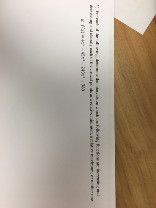 Solved For each of the following, determine the intervals on | Chegg.com