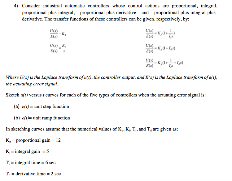 Solved Consider industrial automatic controllers whose | Chegg.com