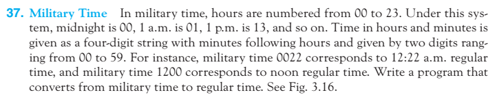 Solved 37. Military Time In military time, hours are | Chegg.com