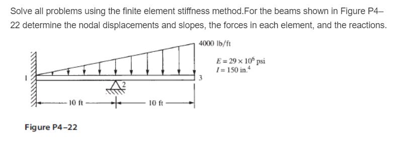 Solved Solve all problems using the finite element stiffness | Chegg.com