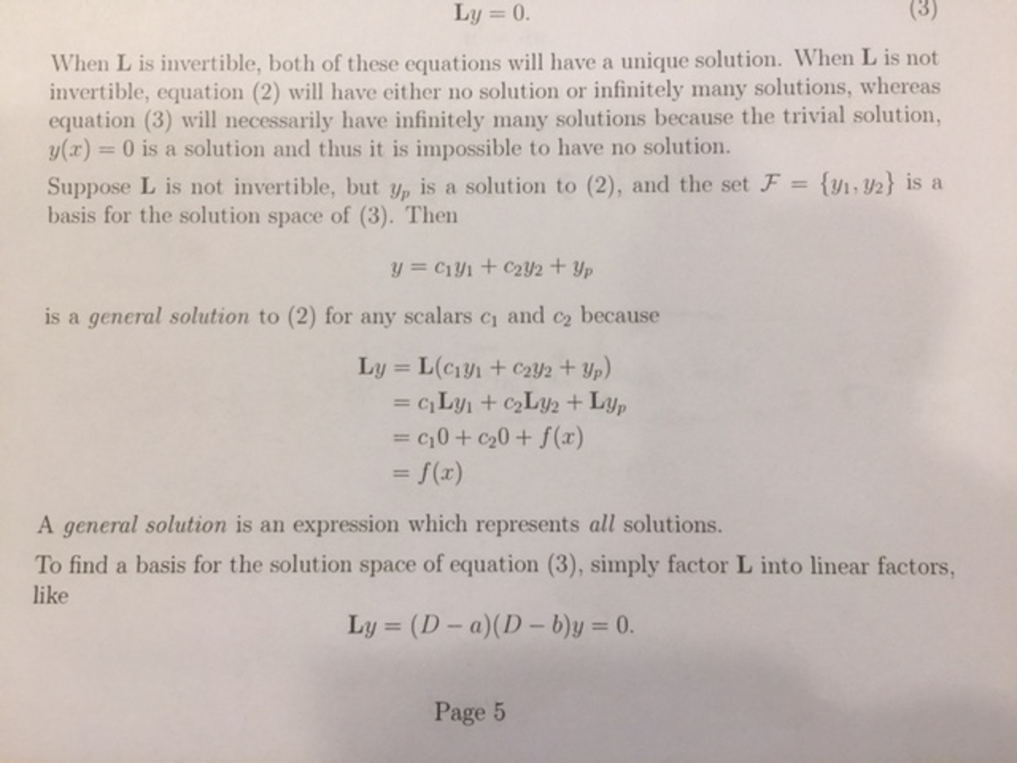 Solved Find a general solution by finding a basis vector for | Chegg.com
