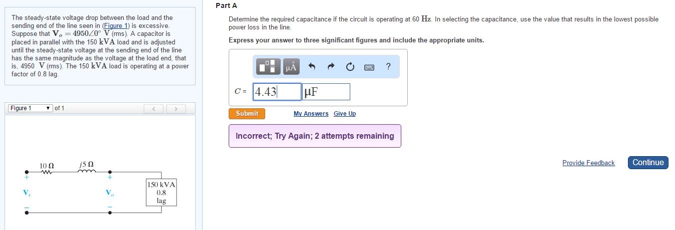 Solved The steady-state voltage drop between the load and | Chegg.com