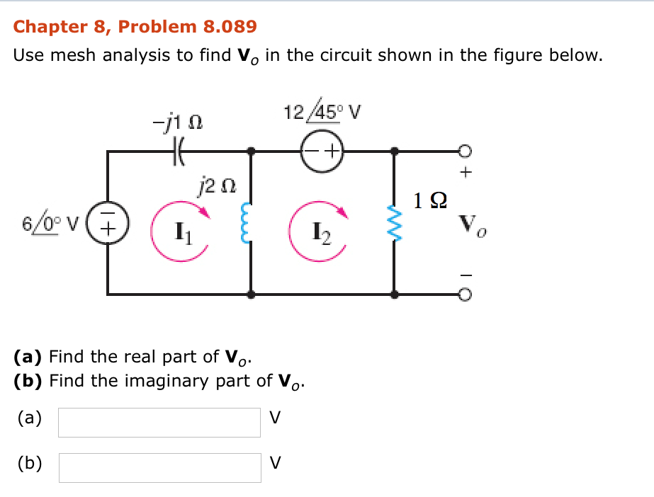 Solved Use mesh analysis to find V_o in the circuit shown in | Chegg.com