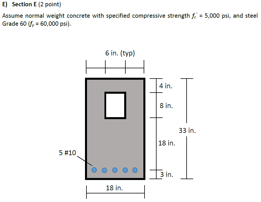 Solved Assume normal weight concrete with specified | Chegg.com