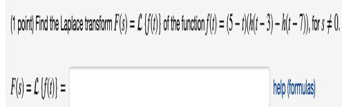 Solved find the laplace transform F(s)=L{f(t)} of the | Chegg.com