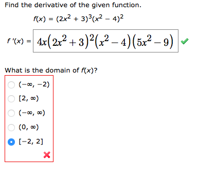 Solved Find the derivative of the given function. F(x) = | Chegg.com