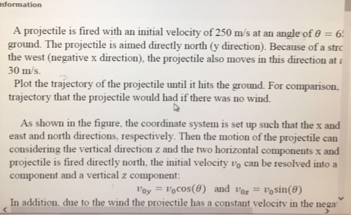 A projectile is fired with an initial velocity of 250 | Chegg.com