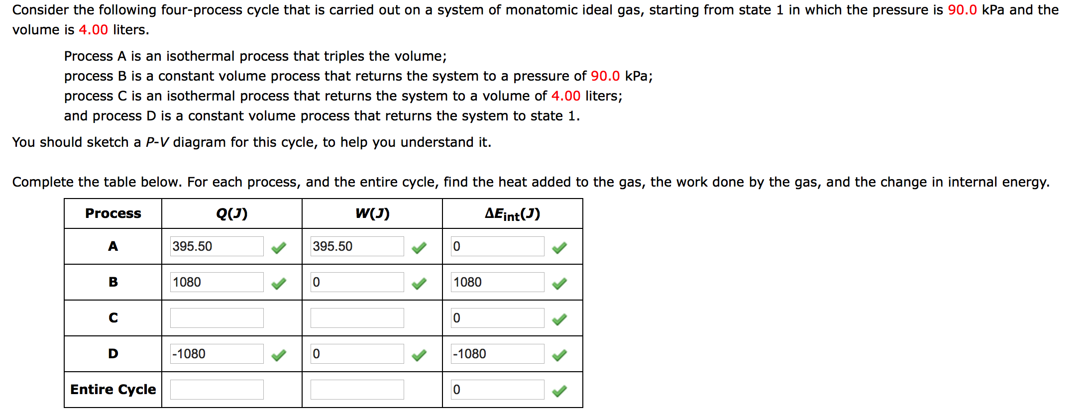 Solved Consider the following four-process cycle that is | Chegg.com