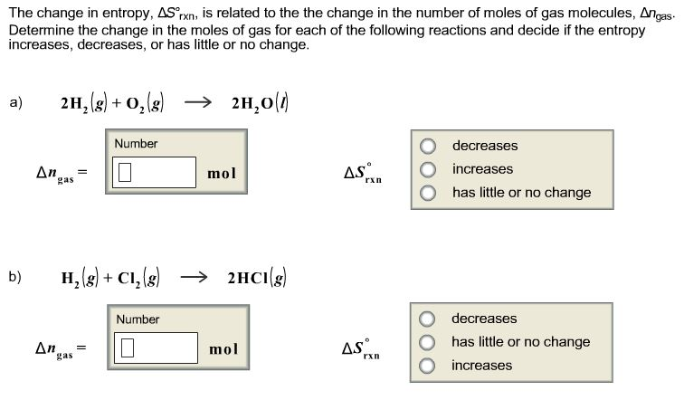 Solved The change in entropy, is related to the the change | Chegg.com