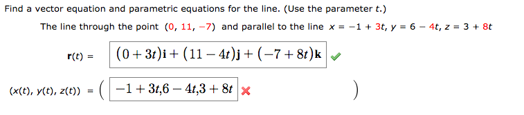 Solved Find A Vector Equation And Parametric Equations For