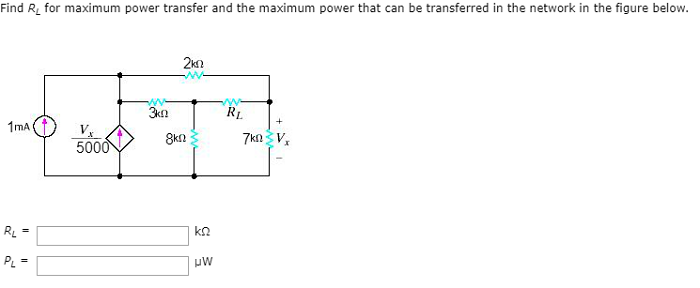 Solved Find RL for maximum power transfer and the maximum | Chegg.com