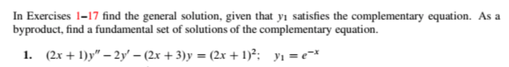 Solved In Exercises 1-17 find the general solution, given | Chegg.com