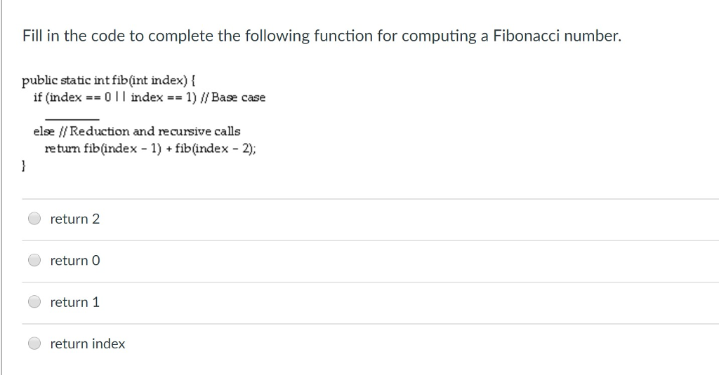 Solved Fill in the code to complete the following function | Chegg.com