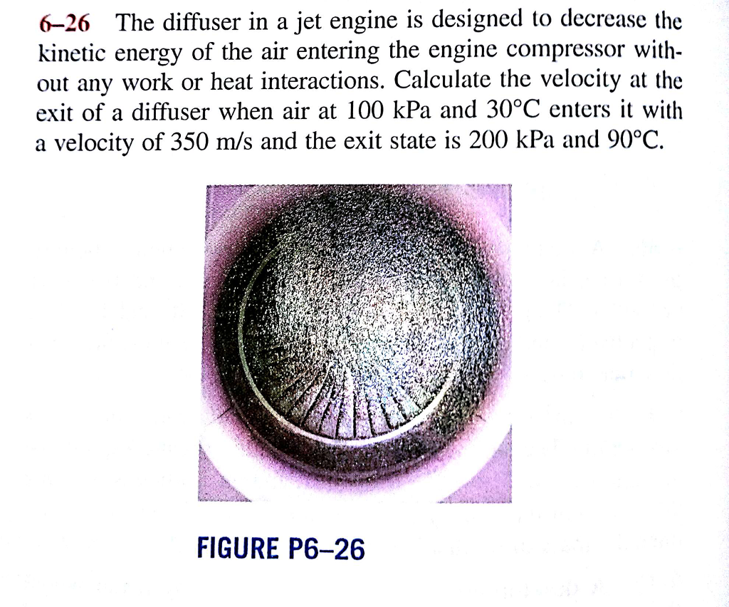 Solved The Diffuser In A Jet Engine Is Designed To Decrease 0284