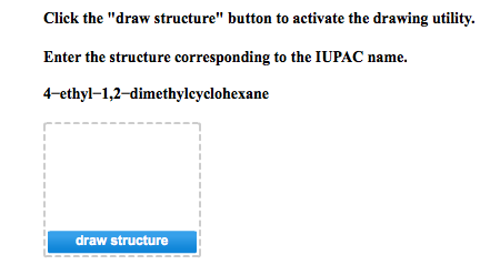 Solved Click the draw structure button to activate the | Chegg.com
