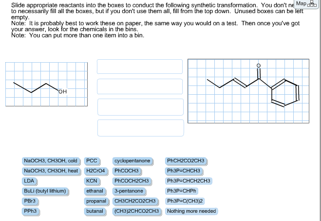 Solved Slide appropriate reactants into the boxes to conduct | Chegg.com