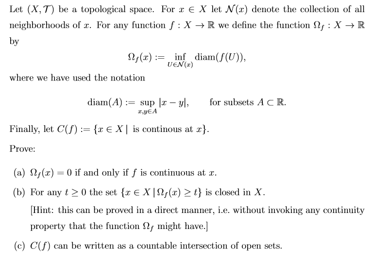 Solved Let (X, T) be a topological space. For x epsilon X | Chegg.com