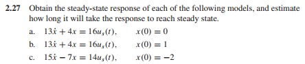 Solved 2.27 Obtain the steady-state response of each of the | Chegg.com