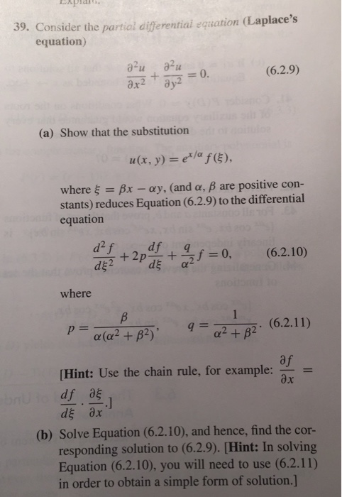 Solved Consider the partial differential equation. Show | Chegg.com