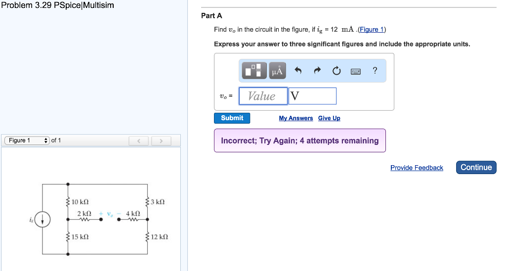 Solved Find upsilon_0 in the circuit in the figure, if i_g = | Chegg.com