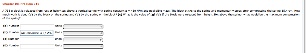 Solved Chapter 08, Problem 016 A 738 g block s released from | Chegg.com Solved Chapter 08, Problem 016 A 738 g block s released from | Chegg.com