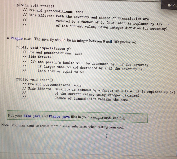 Solved 3: Diseases [10 marks] create two classes: zika and | Chegg.com