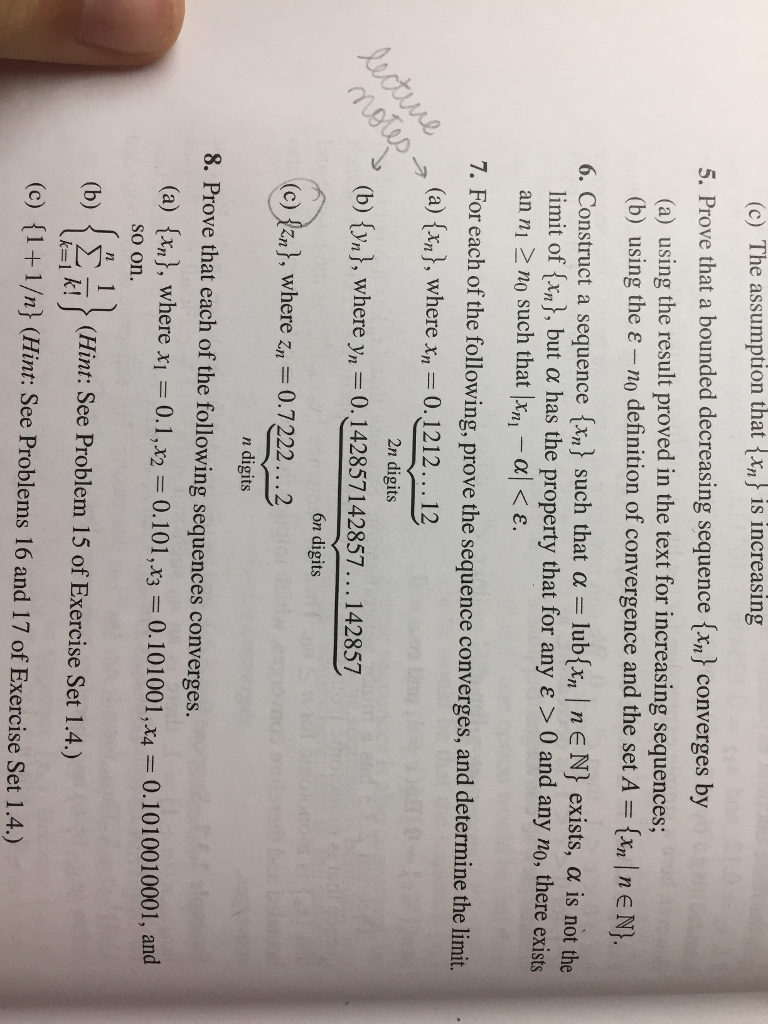 Solved (c) The assumption that xn is increasing 5. Prove | Chegg.com