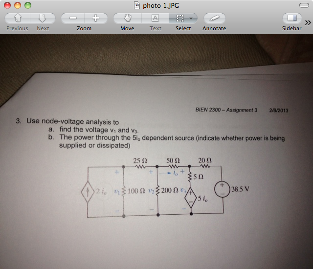 Solved: Use Node Voltage Analysis To: A: Find The Voltage ... | Chegg.com