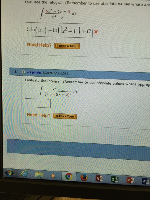 Solved Evaluate the integral. (Remember to use absolute | Chegg.com