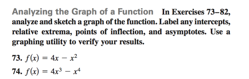 Solved Analyzing the Graph of a Function In Exercises 73-82, | Chegg.com