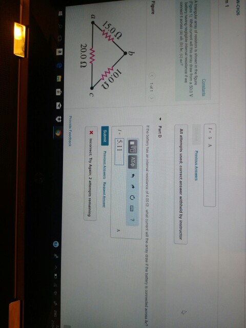 Solved 1-5 A A triangular array of resistors is shown in the | Chegg.com