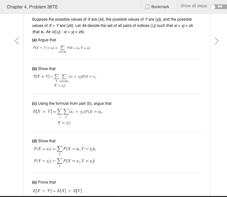 Solved Suppose The Possible Values Of X Are {xi} The